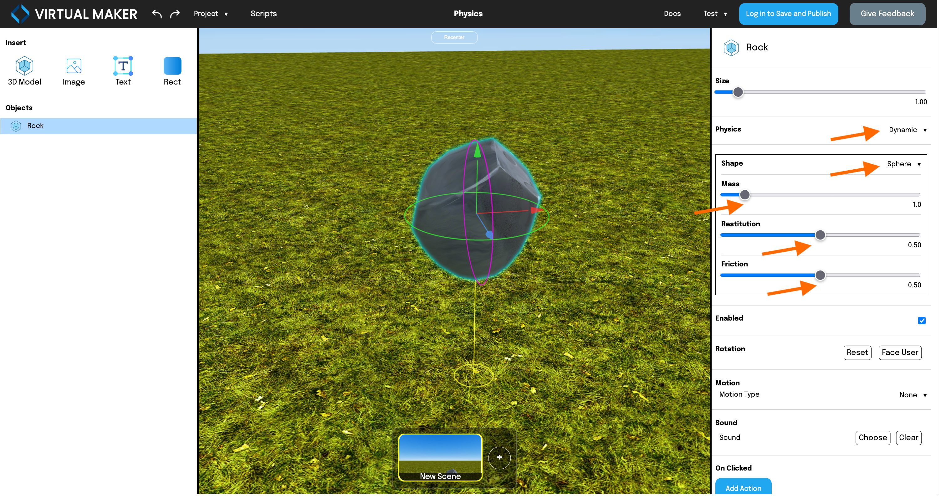 Virtual Maker - Make interactive 3D and VR scenes in your browser